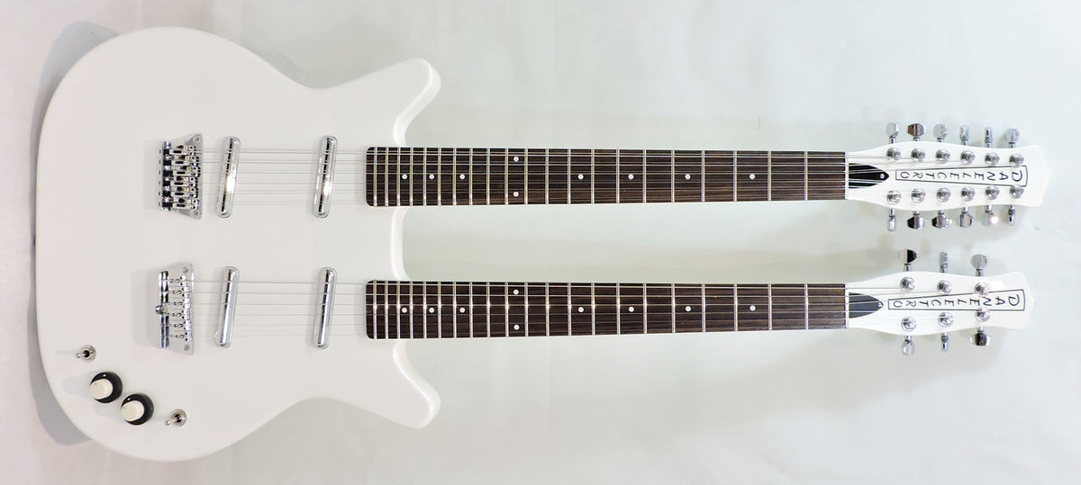 Danelectro 6/12 Doubleneck Electric Guitar. White Pearl – Langley ...