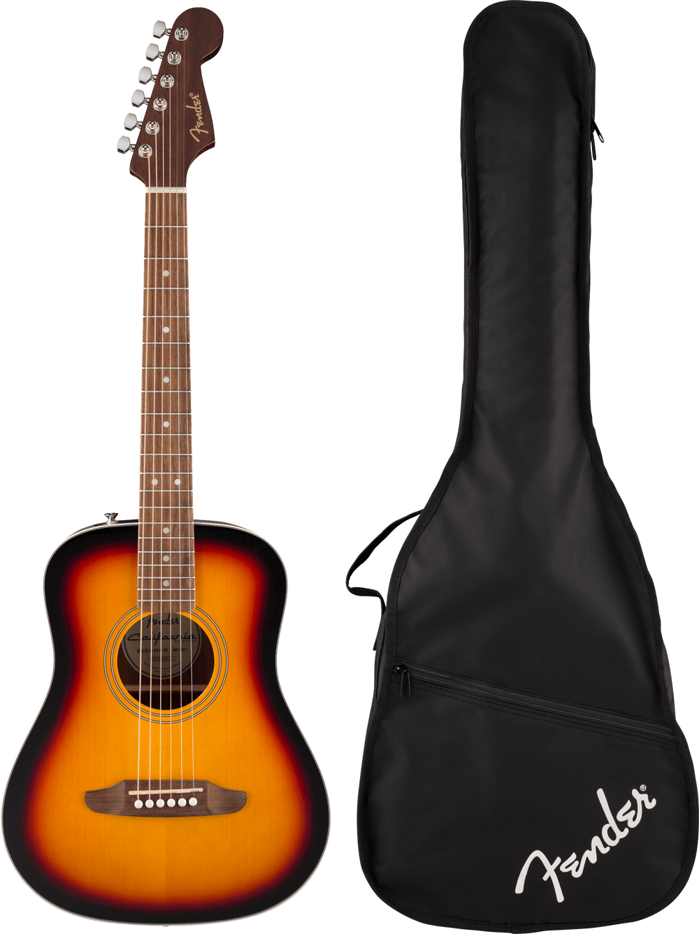 Fender California Standard Redondo Mini with Bag, 3-Tone Sunburst ...